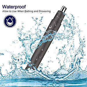 Kordain Unisex-Adults Professional Painless Eyebrow Hair Trimmer, Electric Waterproof Facial Hair Remover with Dual Blades for Easy Cleansing