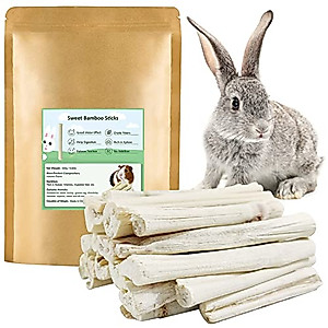 Barley Ears Sweet Bamboo Sticks for Rabbits, Guinea Pig Toys for Teeth Grinding, Rabbit Chew and Treats to Improve Dental Health, Hamster Toys for Bunny, Chinchillas, Gerbils, Rats (300g / 0.66lb)