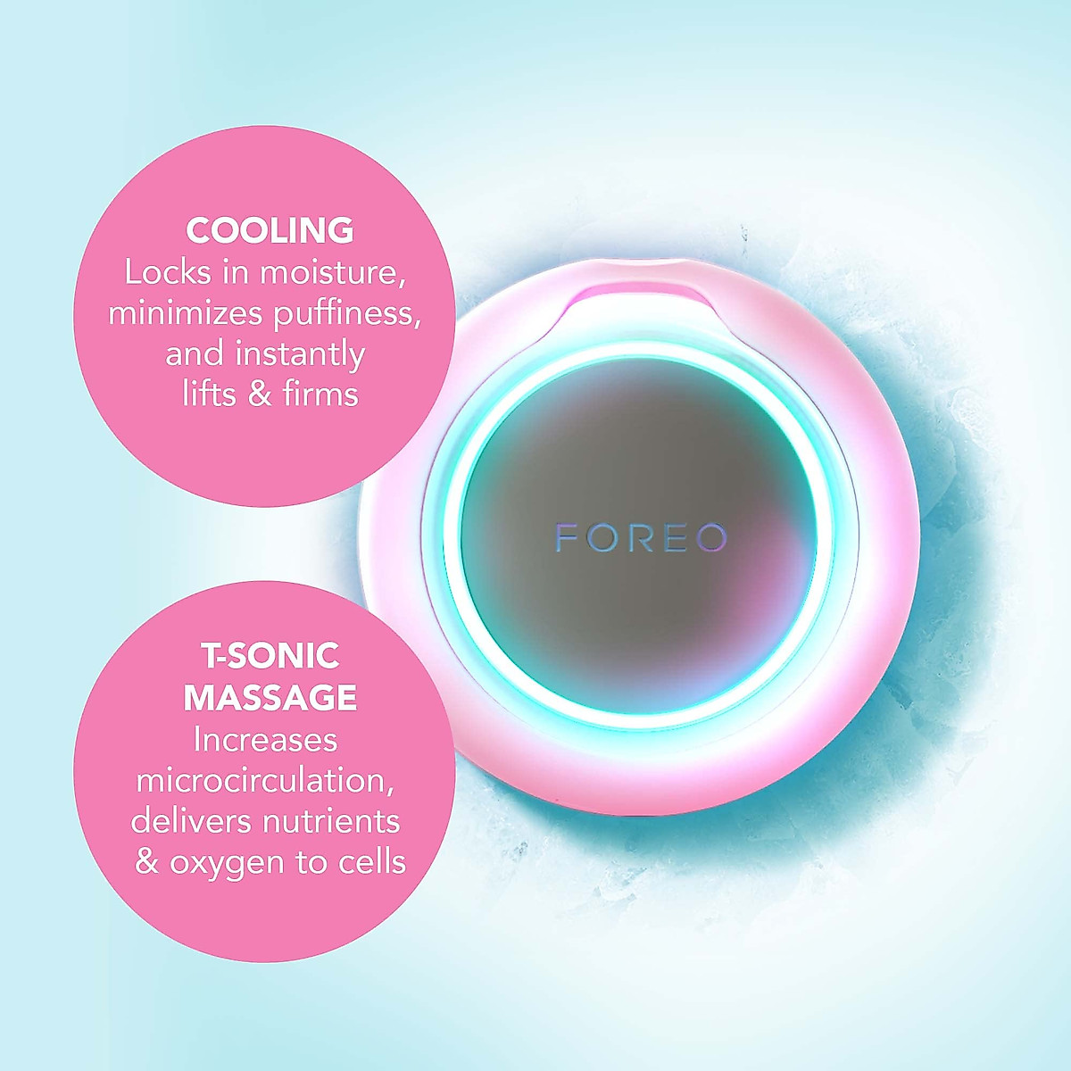 FOREO UFO Face Mask Treatment, Full LED Spectrum & Red Light Therapy For Face, Warming, Face Moisturizer, Dark Spot & Acne Scar Treatment For Face, Anti Aging, Nourishing, Pearl Pink