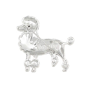 DUOWEI Cute Poodle Dog Brooch Pins for Women Teens Girls Floral Enamel Dog Brooch Jewelry Clothes Scarf Jacket Decoration (Blue)