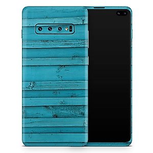 DesignSkinz Signature Blue Wood Planks Protective Vinyl Decal Wrap Skin Cover Compatible with The Samsung Galaxy S20 (Screen Trim & Back Glass Skin)