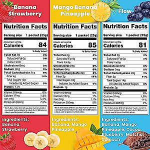 Smoothie-N-Go Freeze Dried Fruit Smoothie Mix Powder, Variety Pack – Healthy Snacks, Plant Based, with Real Fruits & Veggies, Vitamins & Fiber, Superfoods, Gluten Free, Low Calorie, Non-GMO, No Sugar Added