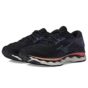 Mizuno womens Wave Sky 6 Running Shoe, Black-quicksilver, 8.5 US