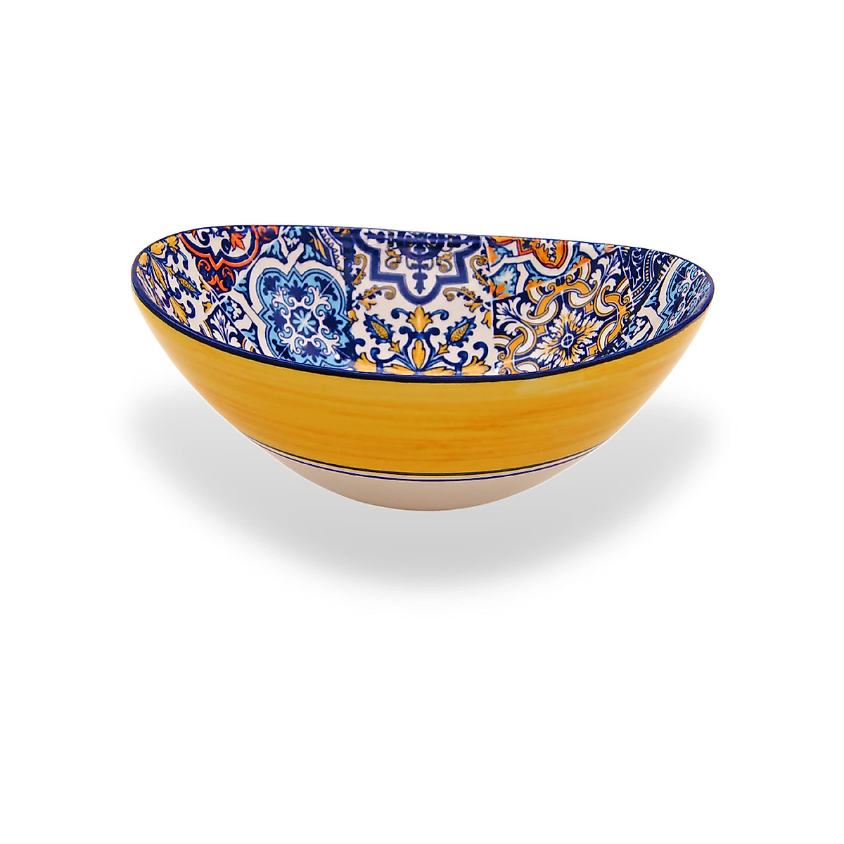 Portuguese Pottery Alcobaça Ceramic Side Dish Serving Bowl - Set of 2