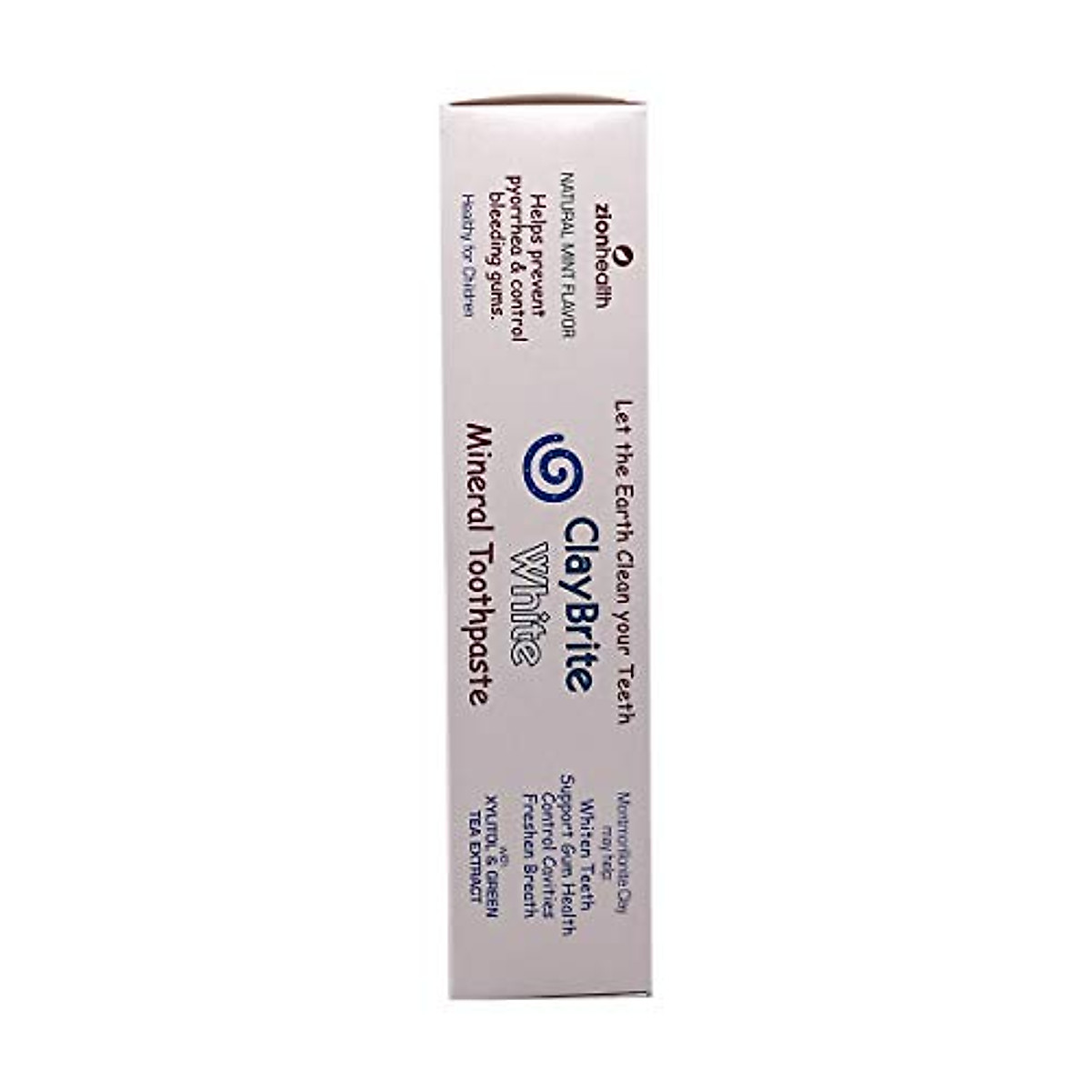 Zion Health ClayBrite White Mineral Toothpaste Natural Mint Flavor 4 oz 120 g