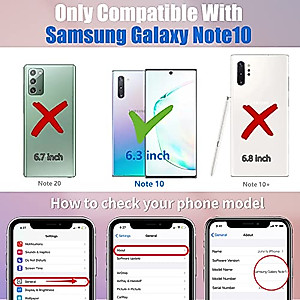 Toycamp for Note 10 Case, Cute Funny Skull Skeleton Design for Women Girls Boys Teens for Galaxy Note 10 Cases, Cute Cartoon Black Face Print Cover for Samsung Galaxy Note 10 Case, 6.3''