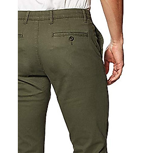 Amazon Essentials Men's Slim-Fit Casual Stretch Khaki Pant, Olive, 38W x 34L
