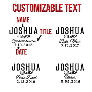 HomeWetBar Classic Groomsman Personalized Black Seltzer Can Cooler (Custom Product)