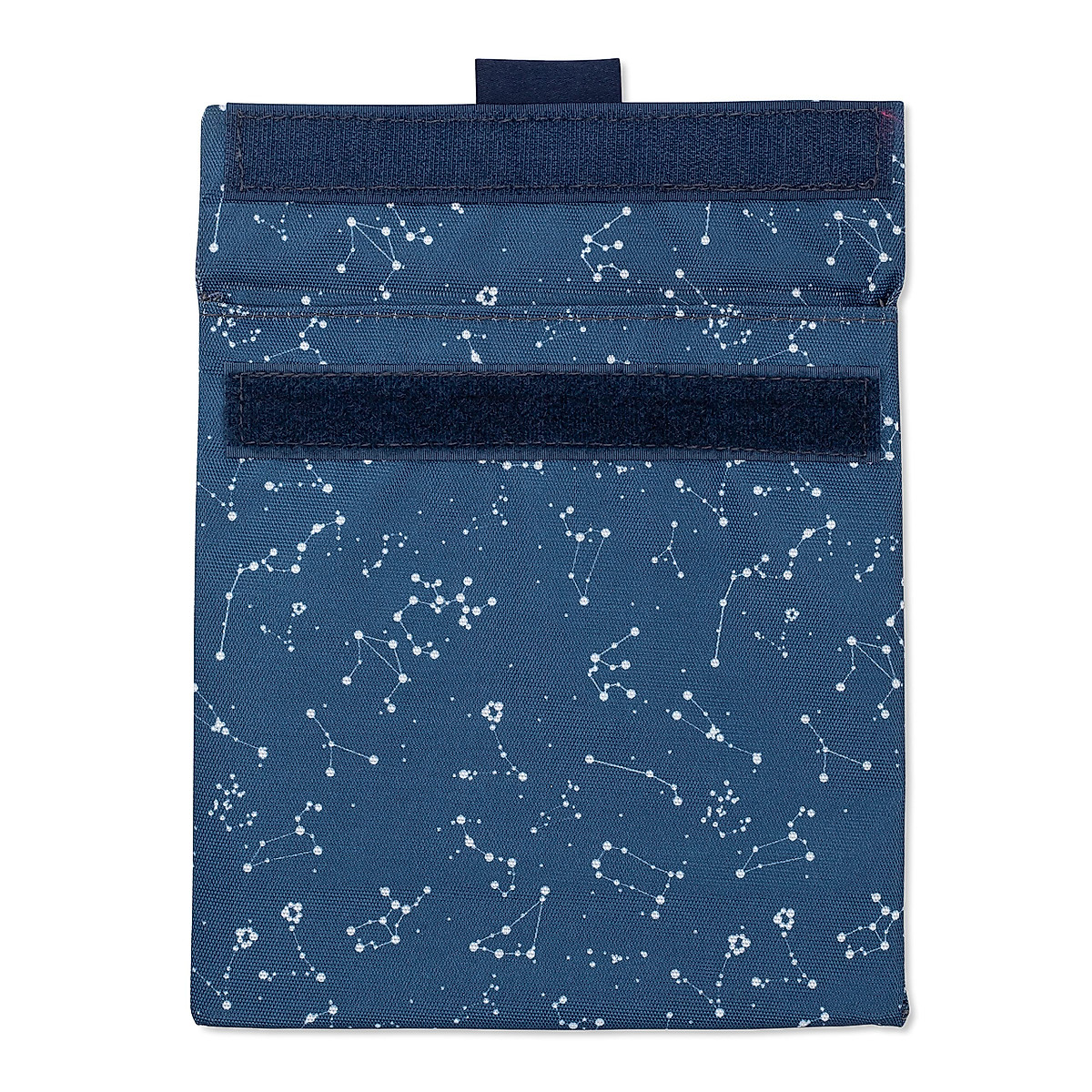 Yumbox Sandwich Bag/Snack Bag, Insulated, Reusable Fabric, Washable, Easy Touch and Pull Closure Food Safe, BPA Free, 8 x 7.5in - Starry Sky