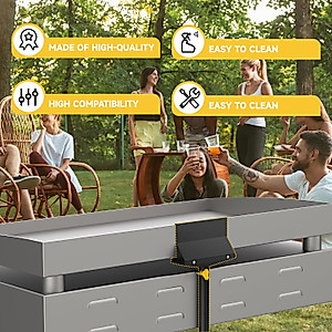 Blackstone Grease Catcher Upgrade: Rear Grease Drainage Funnel with Integrated Grease Gate, Innovative Accessories,Flexible Large Capacity,and Liner-Free Design"