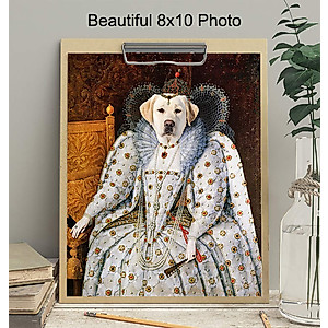 Renaissance Labrador Retriever Wall Decor - 8x10 Home Art Print for Bedroom, Living Room, Veterinarian, Vet Office - Gift for Dog, Puppy, Black, Yellow, Chocolate Lab Fans, Hunters