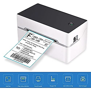 N/A HighSpeed Desktop Shipping Label Printer USB + BT Direct Thermal Printer Label Maker Sticker for Shipping Labels Printing (Color : USB and BT)