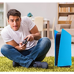 Digital Edition Face Plates Cover Skins Shell Panels for PS5 Console, Accessories for Playstation 5 Protective Replacement Faceplates (Starlight Blue)