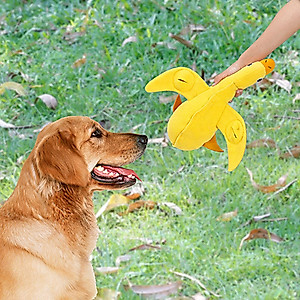 BYNNIX Plush Dog Toys Resistant Dog Chew Toys Duck Shape Squeaky-Dog Toys for Tug of War Small Puppy and Dog Toys Plush Dog Toys Resistant Dog Chew Toys Personalized Squeaky-Dog Toy for Pet