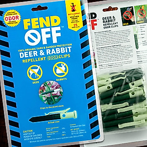 Fend Off Deer/Rabbit Organic Odor Clips, 25pk