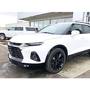 iJDMTOY Smoked Lens Amber Full LED Bumper Side Marker Light Kit Compatible With 2019-up Chevrolet Blazer, Powered by 27-SMD LED, Replace OEM Front Sidemarker Lamps