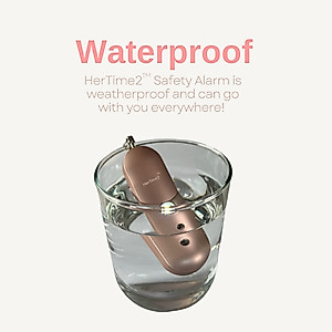 HerTime2 Personal Safety Alarm – Travel Safe Waterproof – Gift for Women College Girls – Self Defense Keychain – Extra Loud Siren – Strobe Light – Cute Key Chains Protection (Rose Gold)
