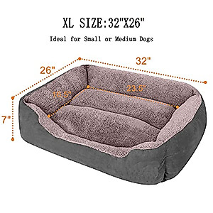CLOUDZONE Dog Bed for Large Dogs, Large Dog Bed Machine Washable Rectangle Breathable Soft Padding with Nonskid Bottom Pet Bed for Medium and Large Dogs or Multiple