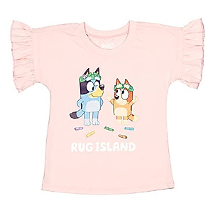 Bluey Bingo and Friends Toddler Girls 3 Pack Graphic T-Shirt Blue/Grey/Pink 3T