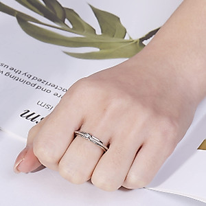 ZOEXUE Anxiety Ring for Women: Sterling Silver Spinner Rings for Sister Stress Relief Band Fidget Ring Nothing Can Stop You Motivational Jewelry Gifts for Loved Ones