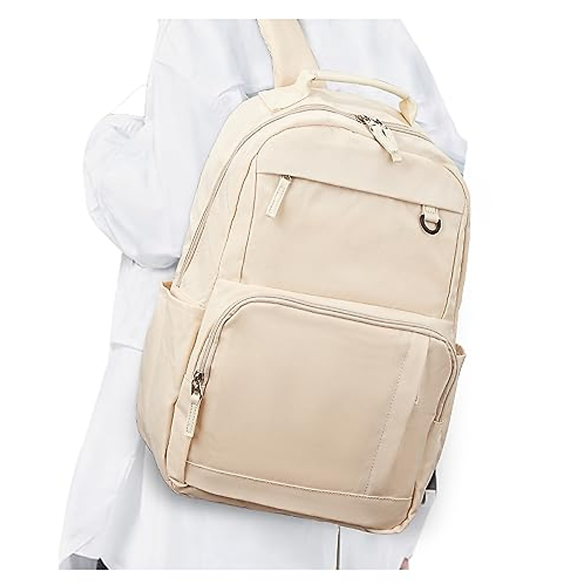 bergsalz White Laptop Backpack For Women Men Travel Backpack Carry On Backpack Casual Daypack Backpacks Lightweigt Waterproof College Essentials Backpack Work Teacher Backpack Purses For Women