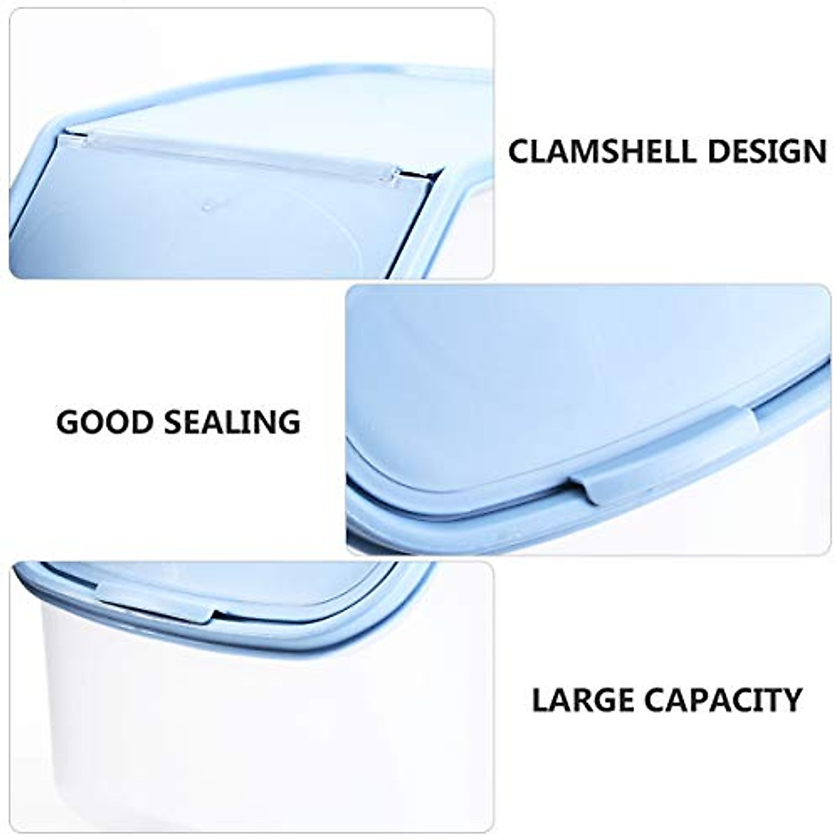 Cabilock Rice Storage Bin Cereal Containers Large Dispenser Food Storage Containers Kitchen Pantry Storage Containers for Sugar Flour and Baking Supplies Blue