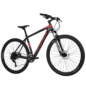 ROYCE UNION RCF Lightweight Carbon Mountain Bike, Matte Black, 29 inch Wheels / 19 inch Frame