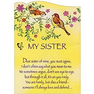 Designer Greetings Two Birds on Branch Yellow Background Die Cut Z-Fold Birthday Card for Sister