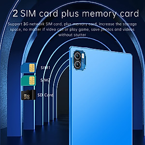 10.1 inch X5 Pro Tablet, 4+32G Full Screen Tablets with Dual SIM Card Slots, Android 8, 1280x800 HD, WiFi, Bluetooth, GPS, 2MP/5MP Camera (Blue)