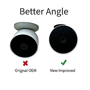 Mavnek Angled Ceiling or Wall Mount Magnetic Replacement Base Plate for Google Nest Outdoor Camera (Battery), Strong Neodymium Magnet, Wireless Camera Not Included