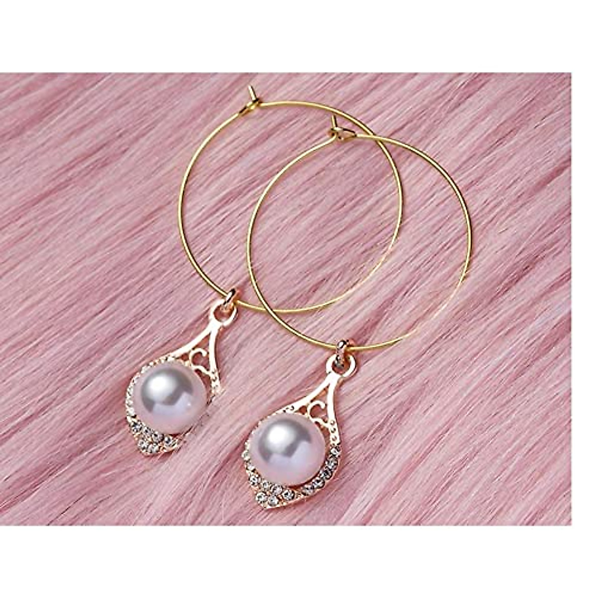 20pcs Adabele Hypoallergenic Tarnish Resistant 50mm Gold Round Hoop Connector (Wire 0.7mm/21 Gauge/0.028 inch) for Earrings Pendant Wine Glass Charm Jewelry Making BF3-5