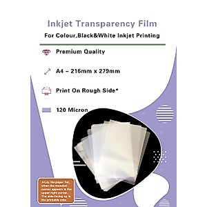 30 Sheets 8.5 x 11 Inches Clear Transparency Film For Inkjet Printers Silk Screen Printing Overhead Projector Film