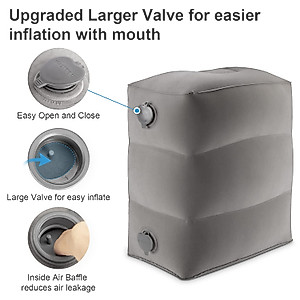 Maliton Inflatable Travel Foot Rest Pillow, Kids Airplane Bed