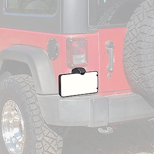 KEWISAUTO Rear License Plate Frame for Wrangler 07-18, Rear License Plate Mounting Bracket Holder for Jeep Wrangler JK JKU 2 & 4 Door 2007-2018 Accessories (1PCS, Replace #68064720AA)
