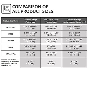 Aneaseit Chair Leg Floor Protectors - Felt Bottom Silicone Pads for Hardwood Floors & Furniture Feet - Chair Leg Caps - Rubber Caps for Chairs - Floor Protectors for Furniture