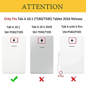 EKVINOR Case for Galaxy Tab A 10.1 (2016 NO S Pen Version), Premium PU Leather Folio Smart Stand Case Cover for Samsung Galaxy Tab A 10.1 Inch 2016 Tablet (SM-T580/T585, No Pen Version), Purple