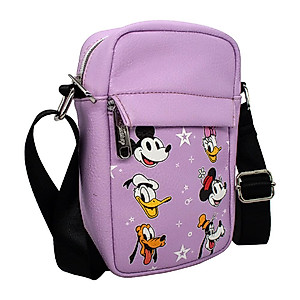 Disney Bag, Crossbody, The Sensational 6 Smiling Faces, Lilac, Vegan Leather