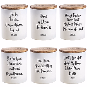 House Warming Gifts for New Home - Housewarming Gifts for New House - Scented House Warming Candle – Glass Jar Candle Gift with 100% Organic Soy Wax & Fragrance Oil – by LaLeena, 14 Oz., Vanilla