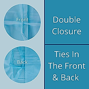 120-Pack Level 2 Disposable Isolation Gown BH Supplies Fully Closed Double Tie Back and Front, PP & PE 40g, Knitted Cuffs, Fluid Resistant, AAMI Level 2, Unisex - Individually seal