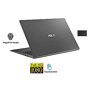 ASUS Newest Premium VivoBook Slim Laptop: 15.6" FHD Touch Display, 2-Core Intel i3-1005G1(Upto 3.4GHz), 4GB RAM, 128GB SSD, Intel UHD Graphics, Webcam, HDMI, FP-Reader, WiFi, Sonic Master, Win10S, TF