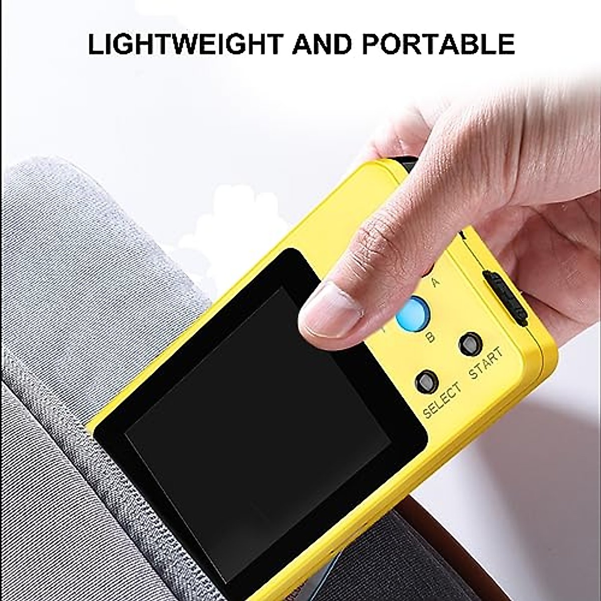 Wireless Retro Game Console Handheld Game Console 2.7 inch IPS Retro Games Consoles Classic Emulator Hand-held Gaming Console Linux Video Games System-Yellow