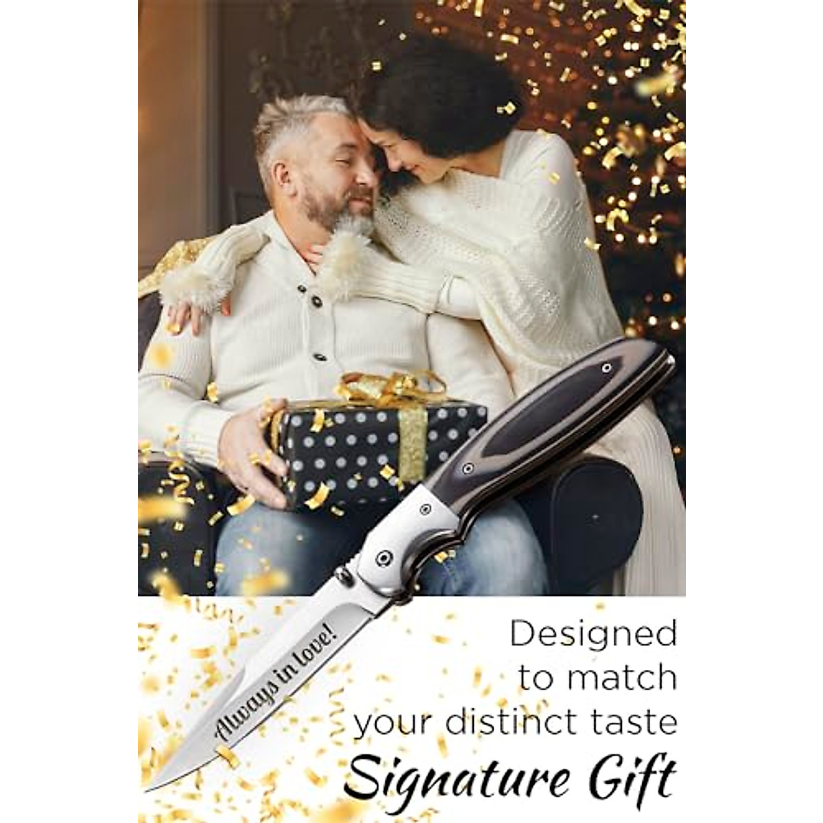 Grand Way Customized pocket Knife – Customized Gifts – Men’s Unique Knife for Him – Best Custom Knives – Cool Engraved Present for Husband Boyfriend – Gift for Birthday 04003 PS