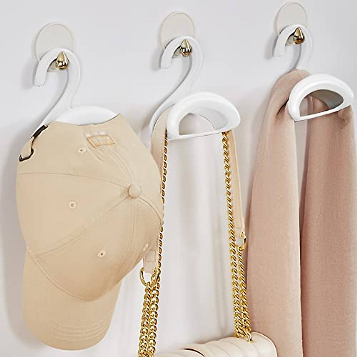 HOMEGYMFREE 4 Pack Handbag Hanger, Purse Hanger Hook Bag Rack Holder Handbag Tote Bag Closet Organizer Storage