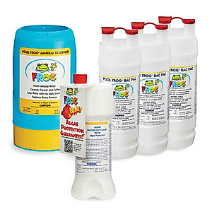 Pool FROG Model 6100 Mineral Reservoir + 3 Chlorine Bac Pacs + FROG BAM 90-Day Algaecide, Mineral and Chlorine Replacement Cartridges for Pool FROG Model 6100