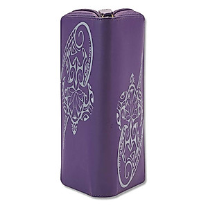 Polynesian Turtle Tattoo Wallet for Women, Genuine Leather, Tahitian Tattoo art by Teva Lowy (Black) from NAKOA