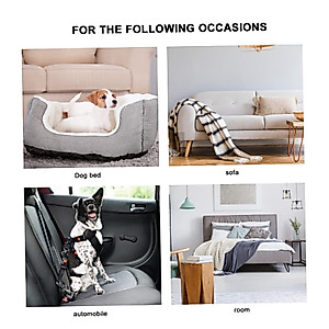 minkissy 4 Pcs Pet Mat Pet Blanket Pet Pad Pet Cushion Cat Bed Cushion Washable Pet Bed Dog Crate Mat Pet Sleeping Mat Dog Blanket Mat Christmas Dog Pad Dog Mat Cat Mat Sleeping Pad Cloth