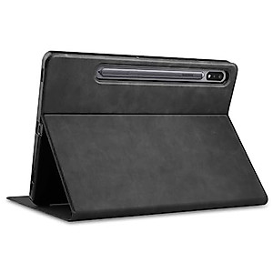 Case for Samsung Galaxy Tab S7 11-Inch 2020 Release Model (SM-T870/875) Smart Slim Tri-Fold Tablet TPU Leather Cover With Auto Wake/Sleep for Samsung Galaxy Tab S7 Cover (Black)