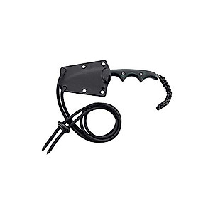 COLUMBIA RIVER KNIFE & TOOL CRKT Minimalist Wharncliffe Neck Knife: Compact Fixed Blade Knife, Folts Utility Knife, Bead Blast Blade, Resin Infused Fiber Handle, and Sheath 2385