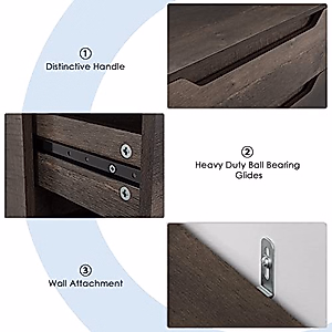 HOSTACK Modern 4 Drawer Dresser, Chest of Drawers with Storage, Wood Clothing Organizer with Cut-Out Handles, Accent Storage Cabinet for Living Room, Bedroom, Hallway, Dark Brown