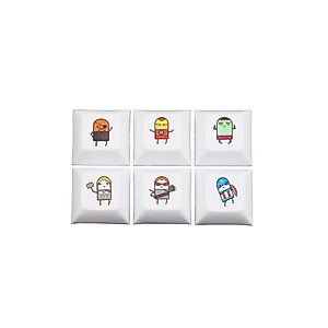 108 Key Mechanical Keyboard Dye Sub White Keycaps Love Animal Cartoon Food for MX Mechanical Gaming Keyboard (Color : Cartoon)